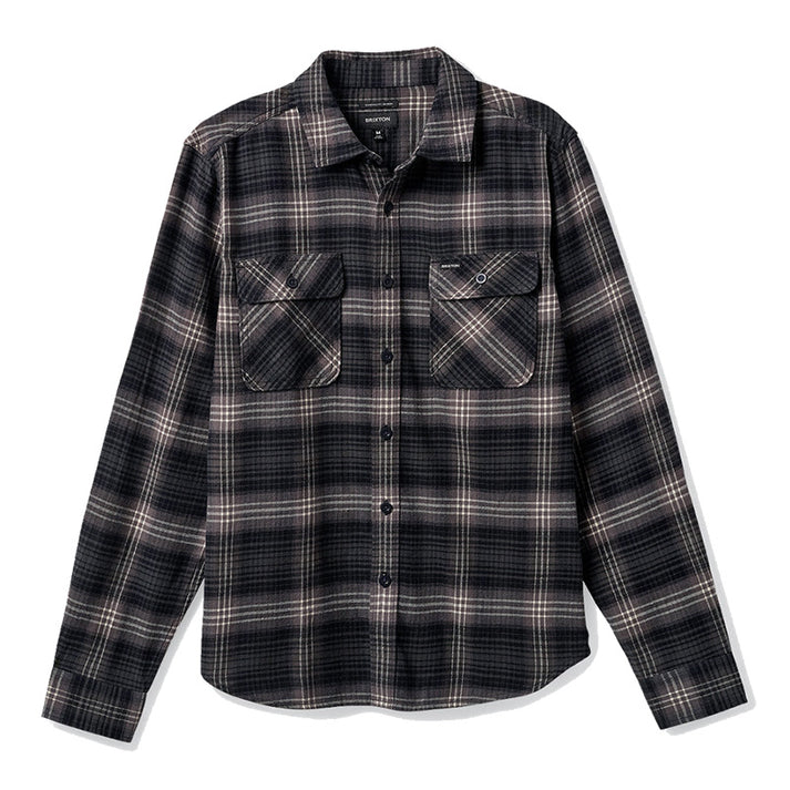 ★30%OFF★ BRIXTON L/Sシャツ "BOWERY LW ULTRA FLANNEL" (Charcoal / Black ...